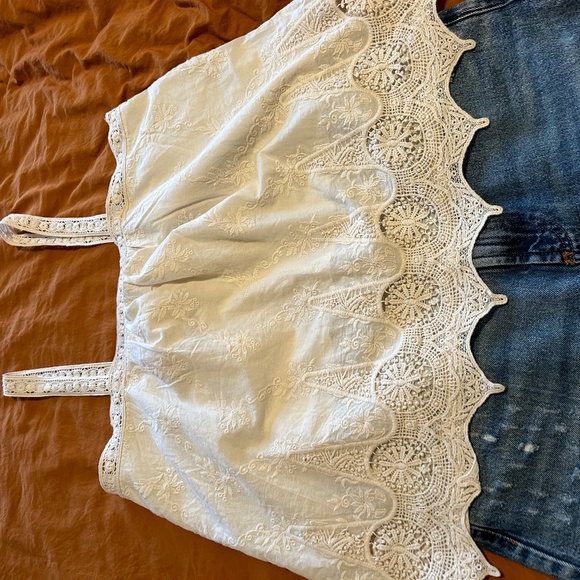 bohme | Tops | Bohme Lace Eyelet Boho Cami Cream Colored | Poshmark